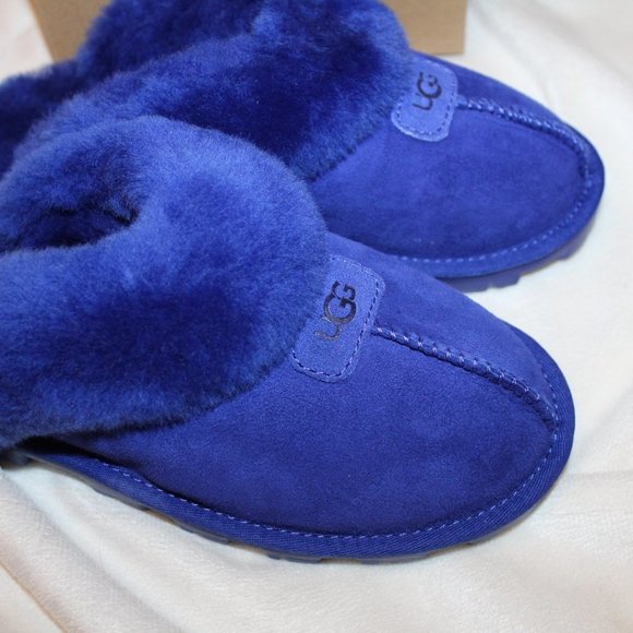 UGG | Shoes | Nib Ugg Womens Coquette Shearling Suede Slip On Slippers ...